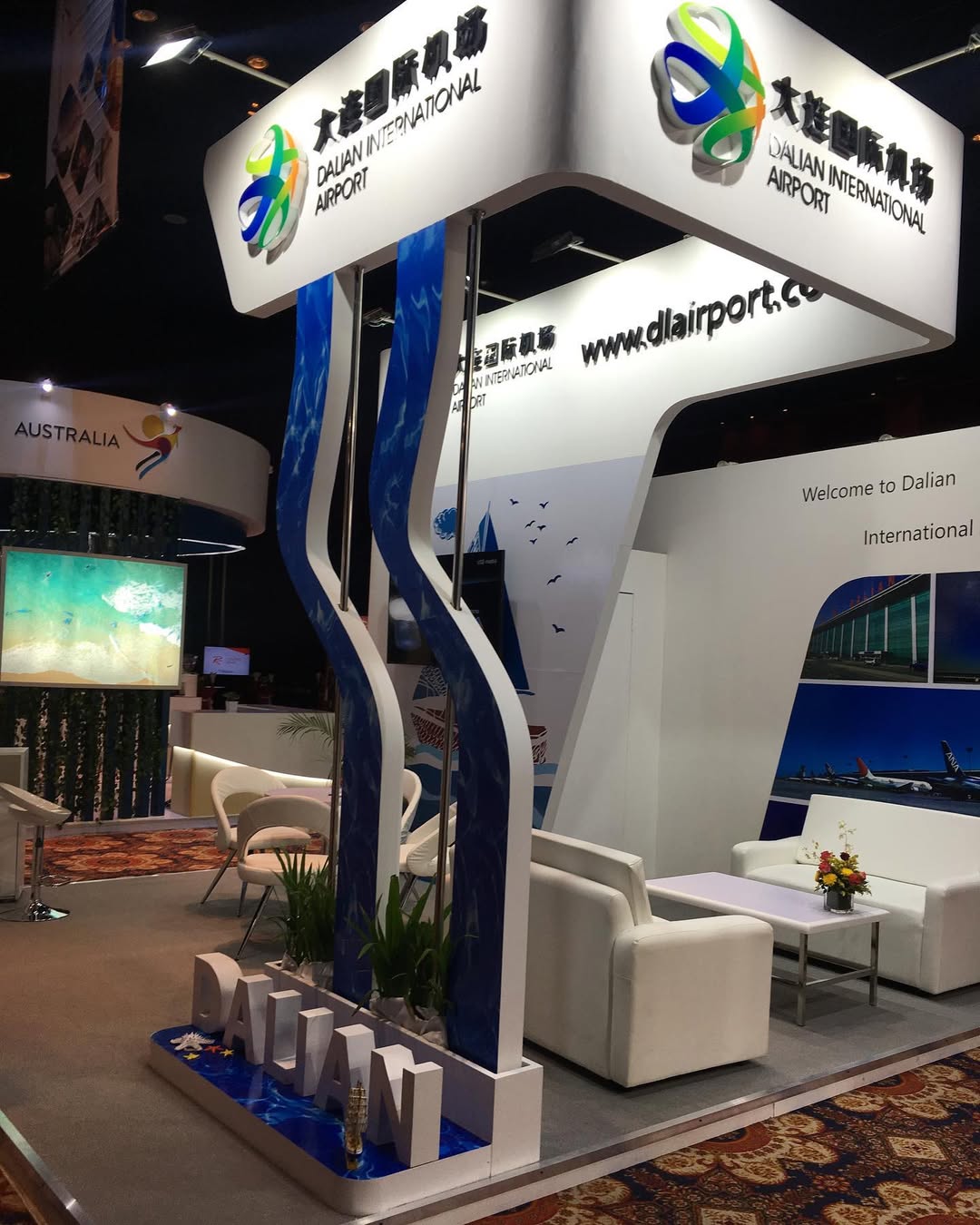 Dalian airport booth project by Manila Exhibition
